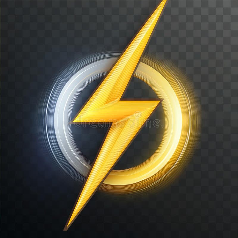 3D lightning logo stock illustration. Illustration of line - 363259744