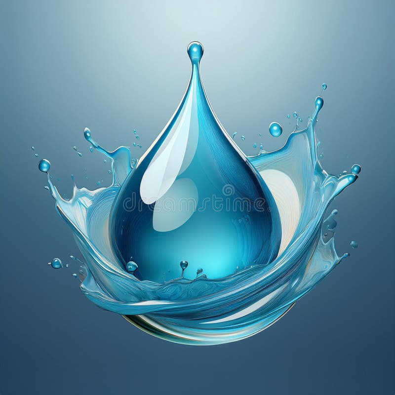 3D water drop stock illustration. Illustration of fantasy - 363260881
