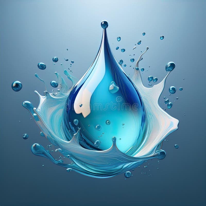 3D water drop stock illustration. Illustration of sing - 363260889