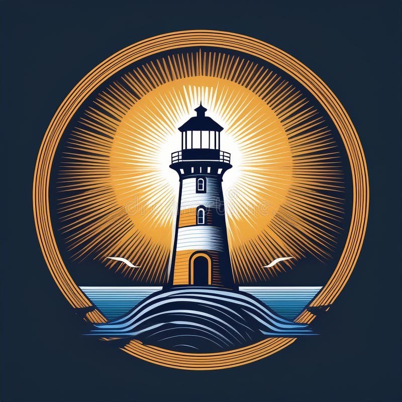 Lighthouse Logo Vector Graphic Stock Illustration - Illustration of ...