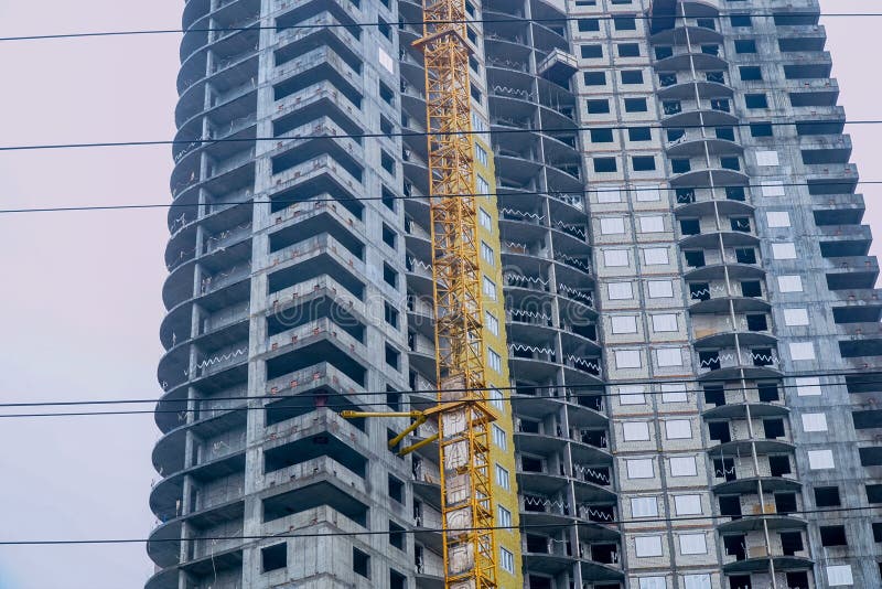 Modern New Multi-storey Building Under Construction Stock Image - Image ...