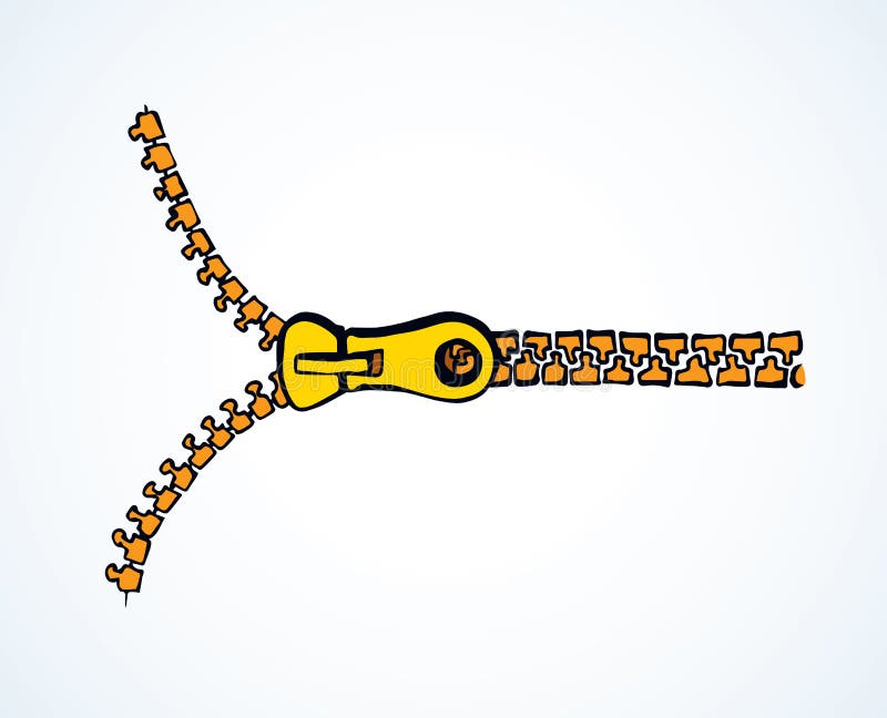 Zipper. Vector drawing stock vector. Illustration of cloth - 151893109