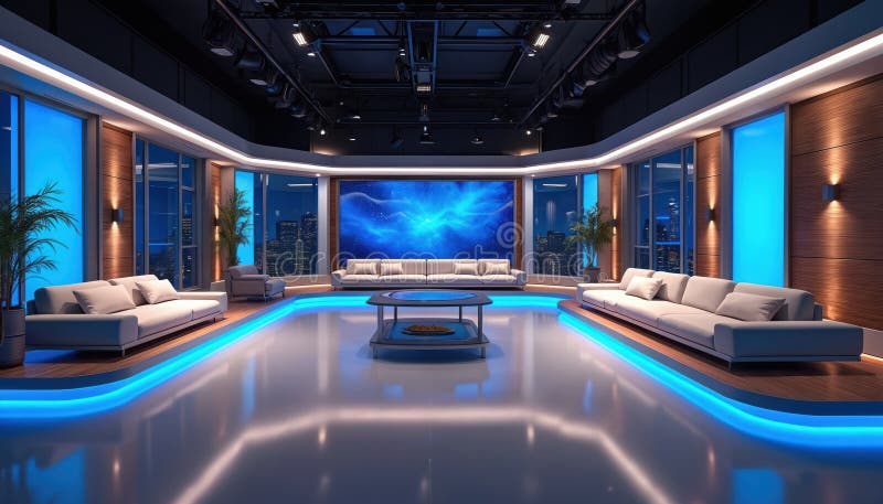 Live Studio Set Interior Stock Illustrations – 518 Live Studio Set ...