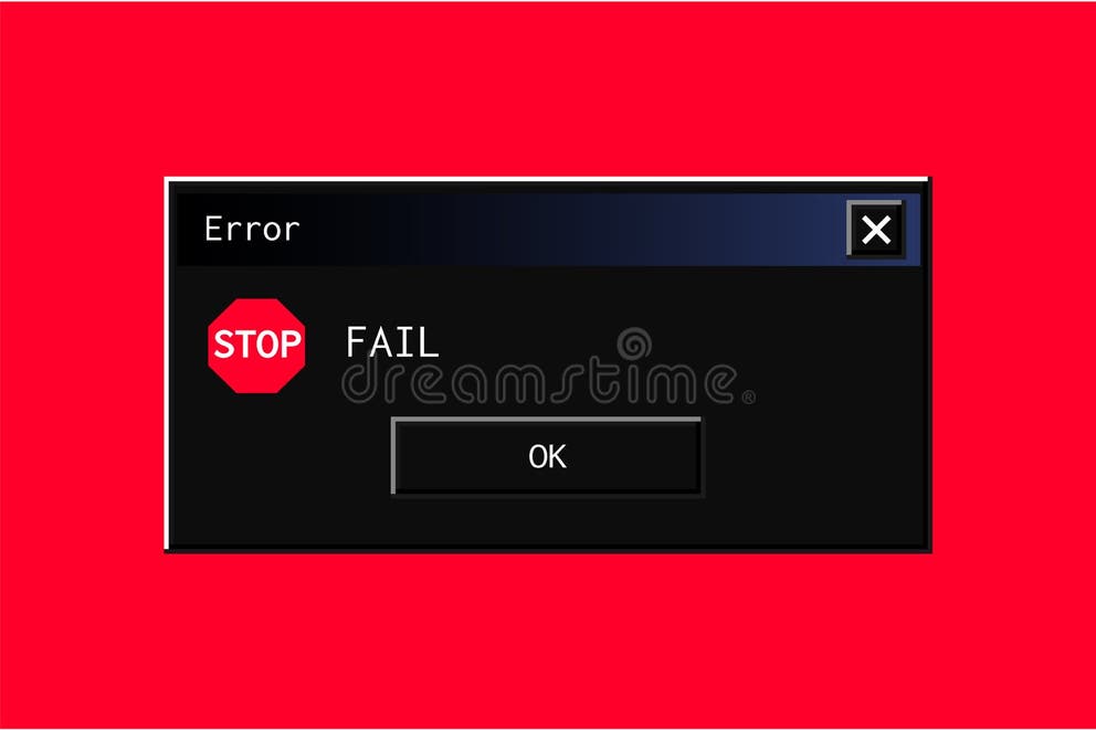 Vintage Error Message Pop-up Stock Vector - Illustration of mockup ...