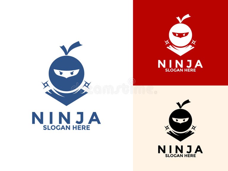 Modern Ninja Logo Vector Design Concept, Ninja Logo Design Stock Vector ...