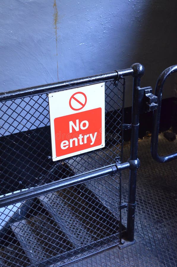 Modern no entry sign. stock photo. Image of modern, stairs - 60336626
