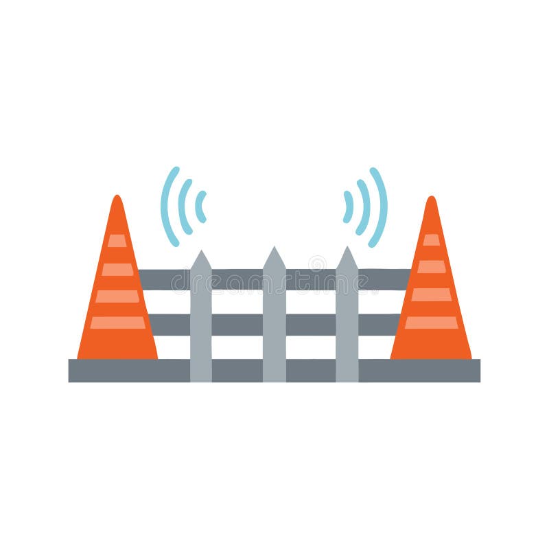 The Barrier Icon. Roadblock and Borderline, Stop, Checkpoint Symbol ...