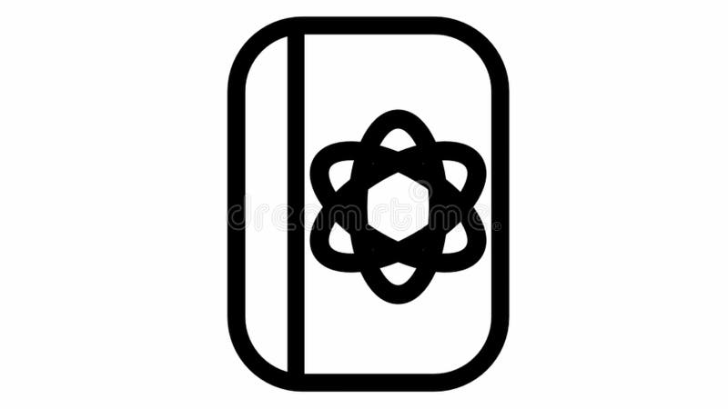 Modern Notebook with an Atom Sign Animated Icon - School Education or ...