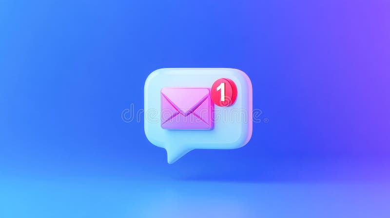 Modern Notification Design Featuring a Speech Bubble and New Email ...