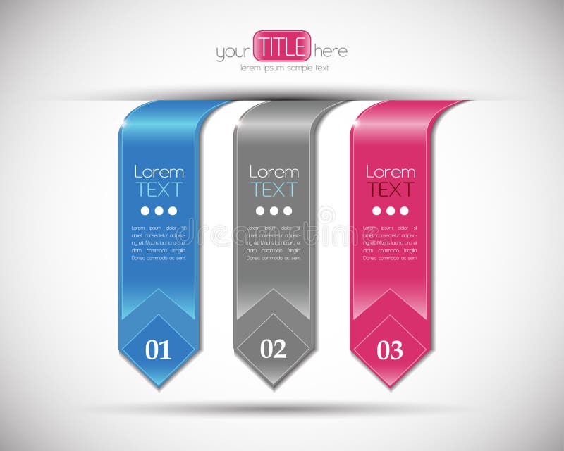 Modern Number Banners Design Template. Stock Vector - Illustration of ...