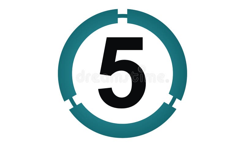 Modern Number 5 stock vector. Illustration of clean - 104063717