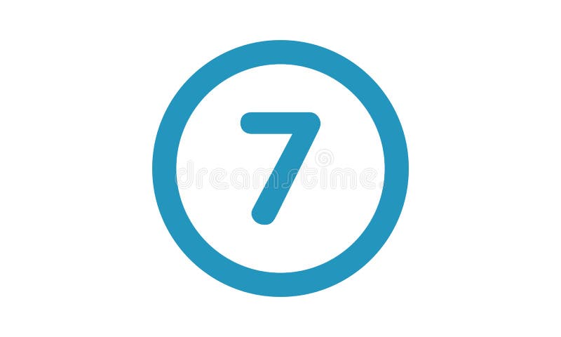 Modern Number 7 Logo Design Template Vector Stock Vector - Illustration ...