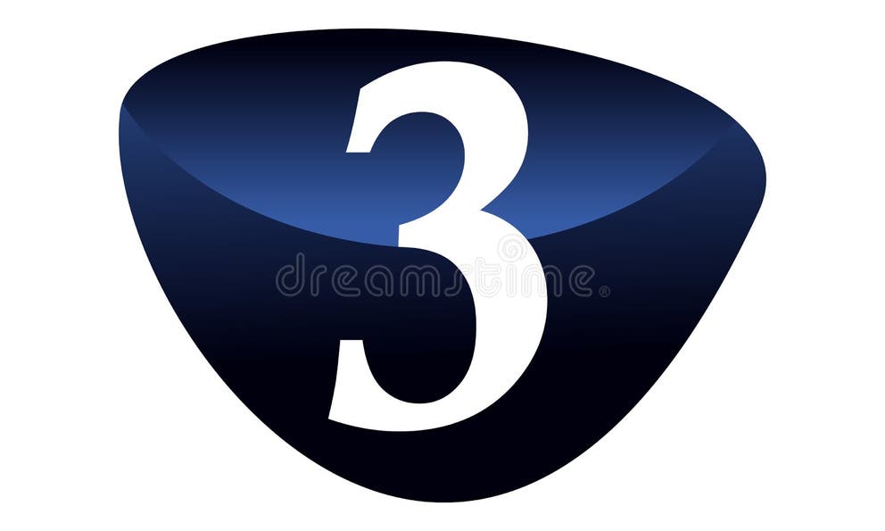 Modern Number 3 stock vector. Illustration of editable - 103827963