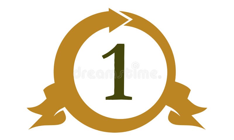 Modern Number 1 stock vector. Illustration of modern - 103936480