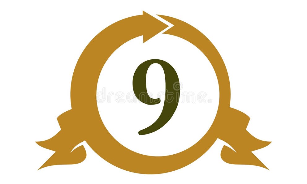 Modern Number 9 stock vector. Illustration of circle - 103936568