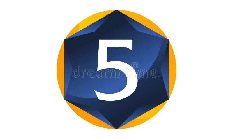 Five Logo Design Template stock vector. Illustration of color - 106705027