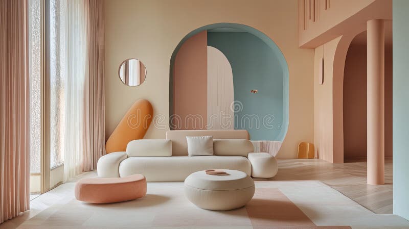 Modern Nursery with Soft Pastel Tones.. Stock Photo - Image of indoor ...
