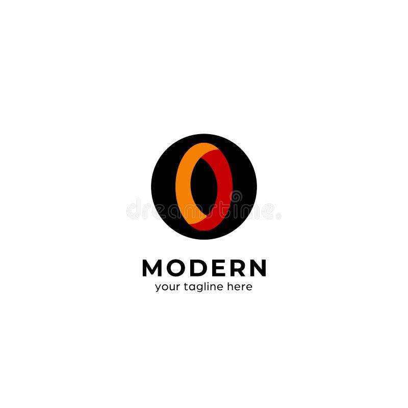 Modern O Logo, Letter O Modern Simple Elegant Orange Color Logo Icon ...