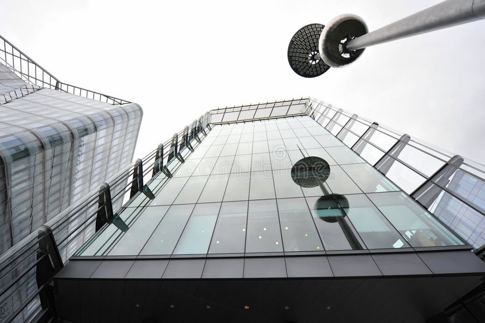 Modern Obelisk and Corporate Building Stock Image - Image of offices ...