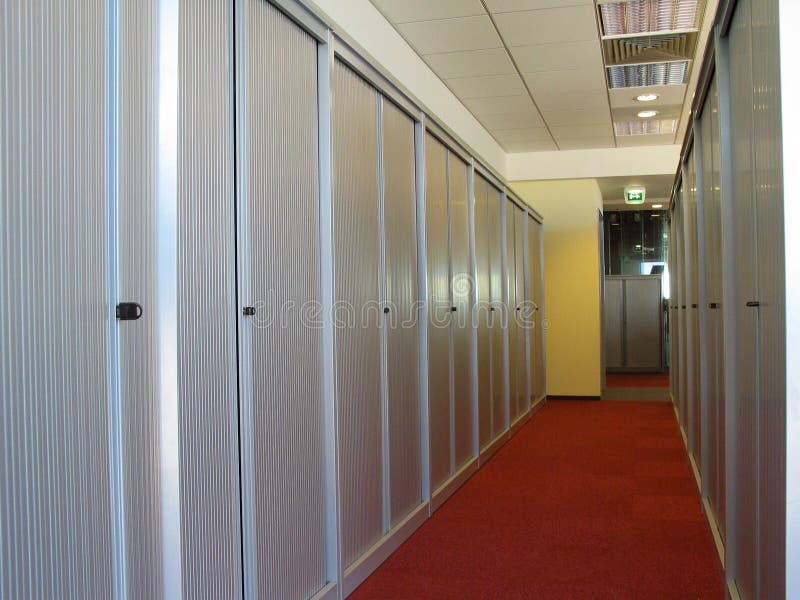 Raised View of Cubicle Hallway in Modern Office. Stock Photo - Image of ...