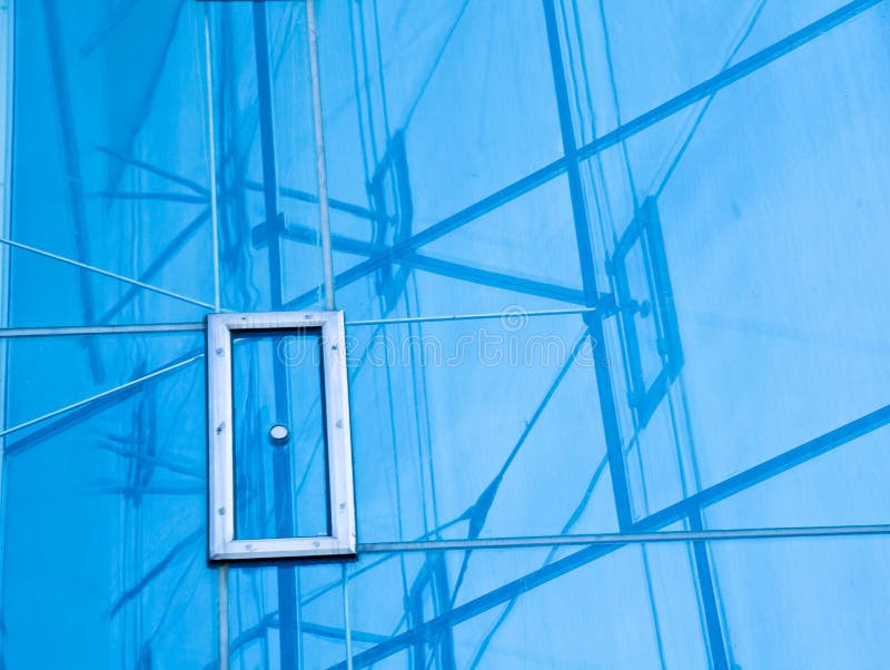 Modern Office Architectur at Blue Glass Wall Backgrounds Stock Image ...