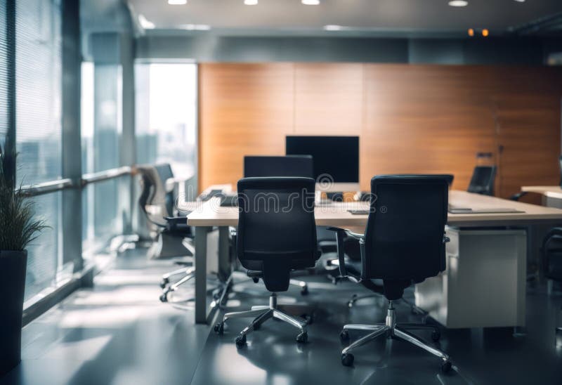 Modern Office Background Industrial Work Virtual Zoom Chic Space ...