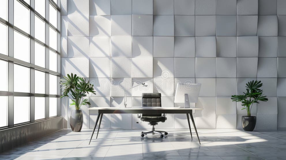 Modern Office Background with a Repetitive Layout Pattern. Stock ...