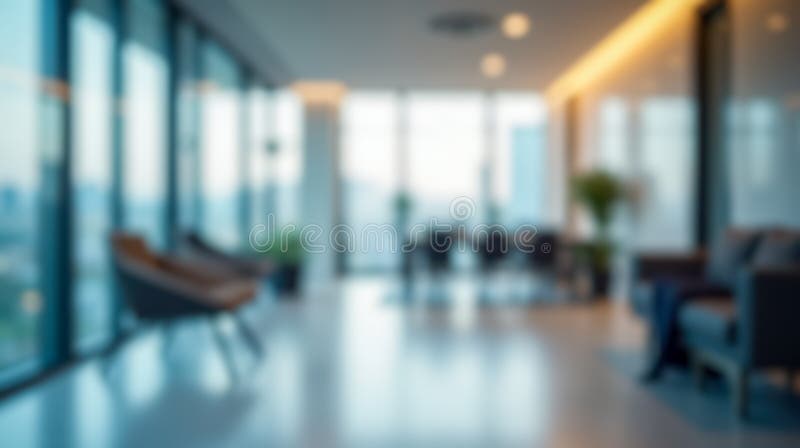 Modern Office with Blurred Background, Stylish Workspace, Computer ...