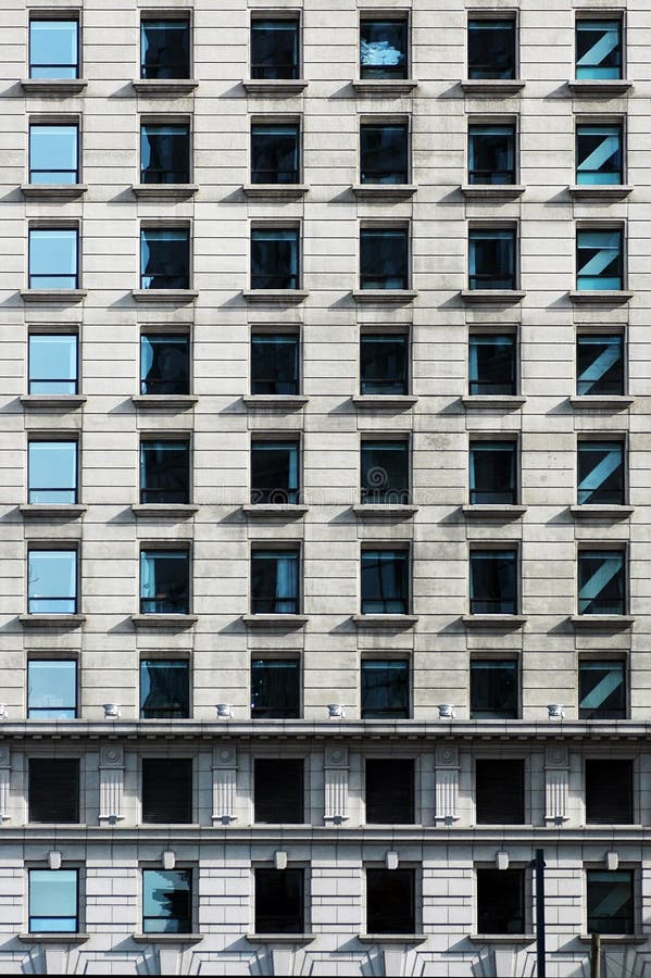 Exterior View of Modern High Rise Office Building Stock Image - Image ...