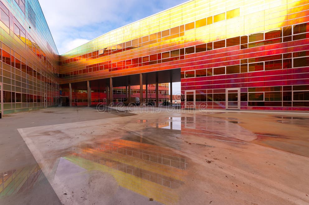 Modern Office Building in Almere Stock Photo - Image of tech, glass ...