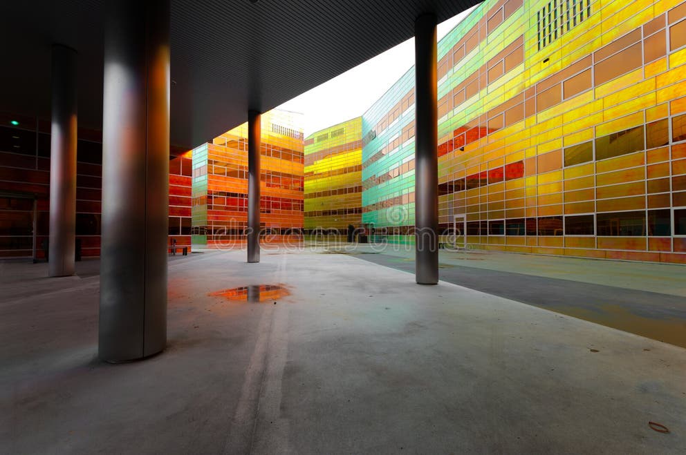 Modern Office Building in Almere Stock Photo - Image of architect ...