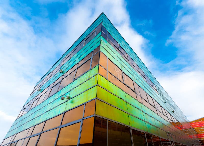 Modern Office Building in Almere Stock Photo - Image of metallic ...