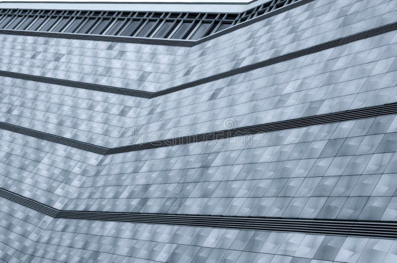 Modern Office Building with Aluminium Cladding Stock Image - Image of ...