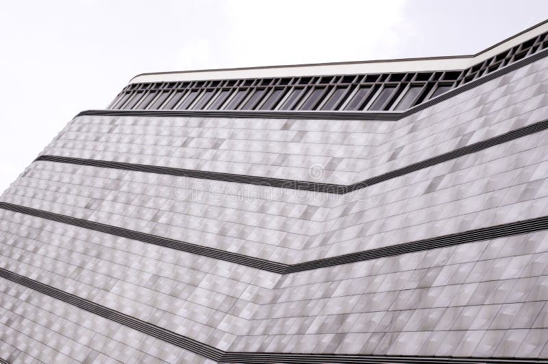 Modern Office Building with Aluminium Cladding Stock Image - Image of ...