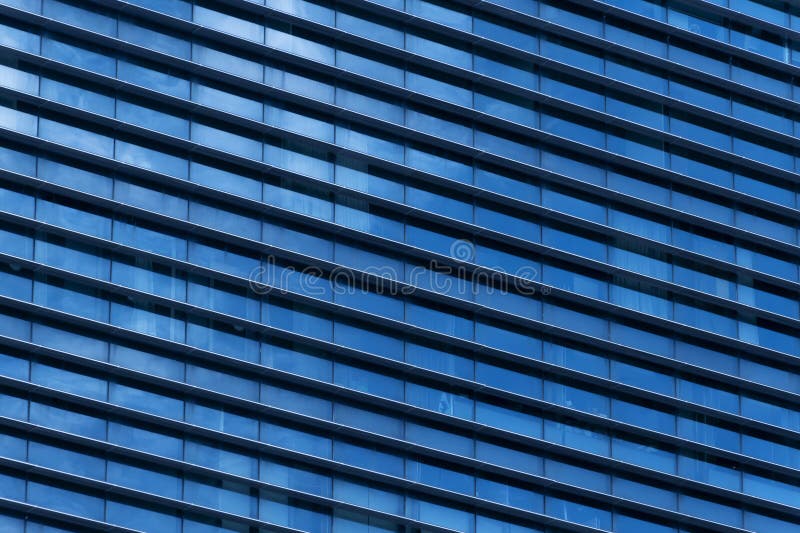Modern Office Building with Blue Glass Window Stock Image - Image of ...