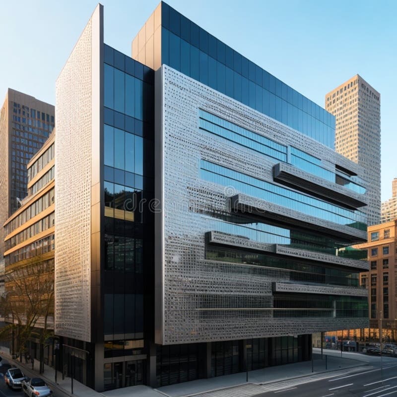 Modern Office Building Modern Office Buildings Stock Illustration ...