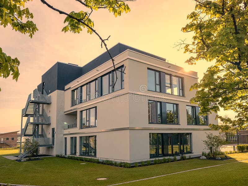 Modern Office Building, Business Outside View at a Sunny Day Stock ...