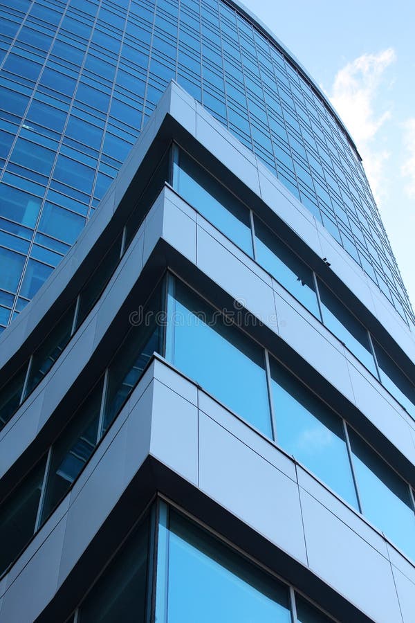 Modern Office Building Close Up Stock Photo - Image of blue, door: 82135912
