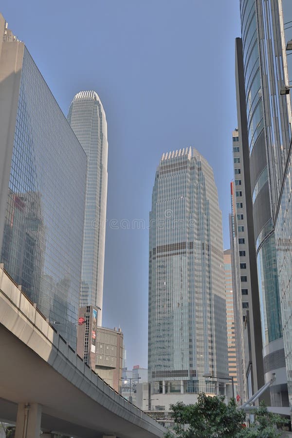 Modern Office Building in Commercial Area Hk Editorial Photography ...