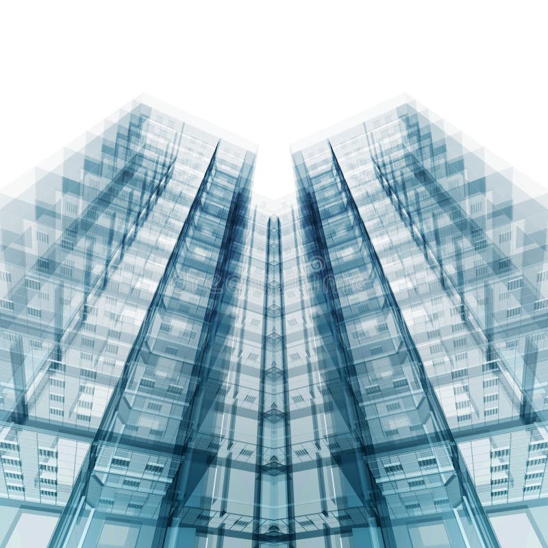 Modern Office Building. 3d Rendering Stock Illustration - Illustration ...