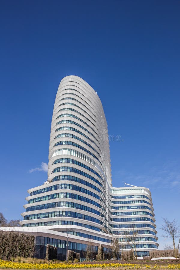 Modern Office Building of the Dutch Tax Authorities in Groningen Stock ...