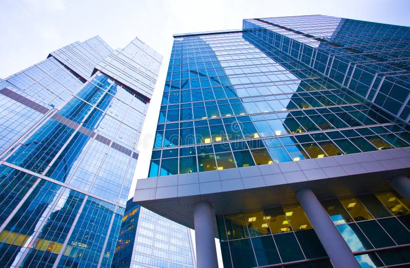 Modern Office Building in Evening Stock Photo - Image of modern ...