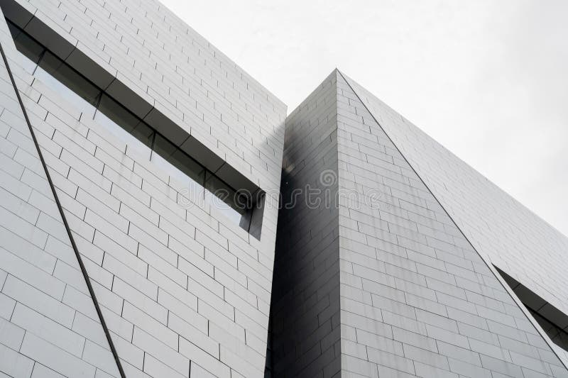 Modern Office Building Exterior with a Geometry Style Design Stock ...