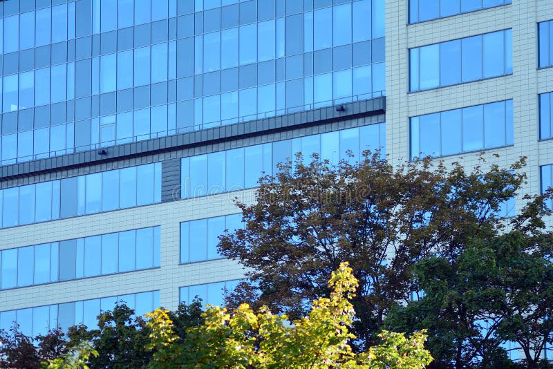 Modern Office Building Facade Abstract Fragment, Shiny Windows in Steel ...