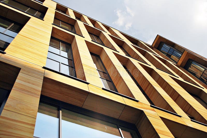 Modern Office Building with Facade of Glass Stock Photo - Image of ...