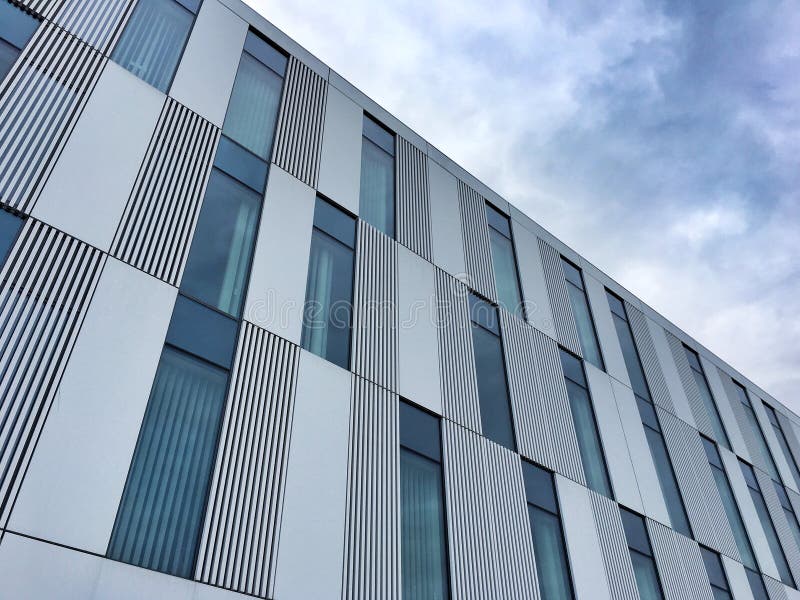 Modern Office Building Facade Stock Photo - Image of blue, building ...