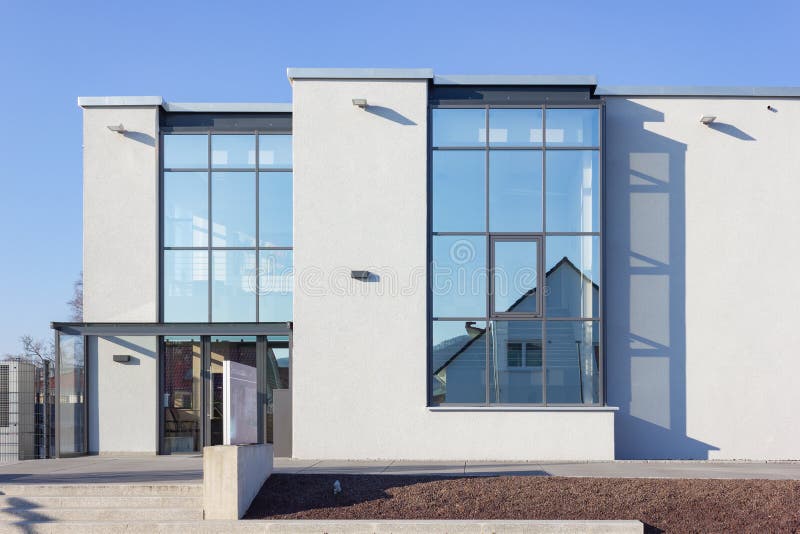 Modern Office Building Facade Stock Image - Image of tower, white ...