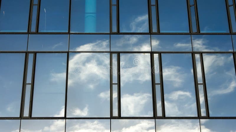 Modern Office Building Facades with Glass and Reflecting Sunlight in ...