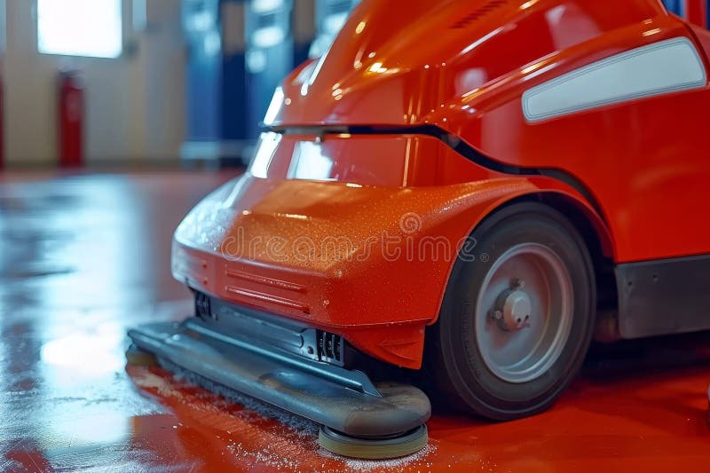 Modern Office Building Floor Cleaning with Advanced Machinery for ...