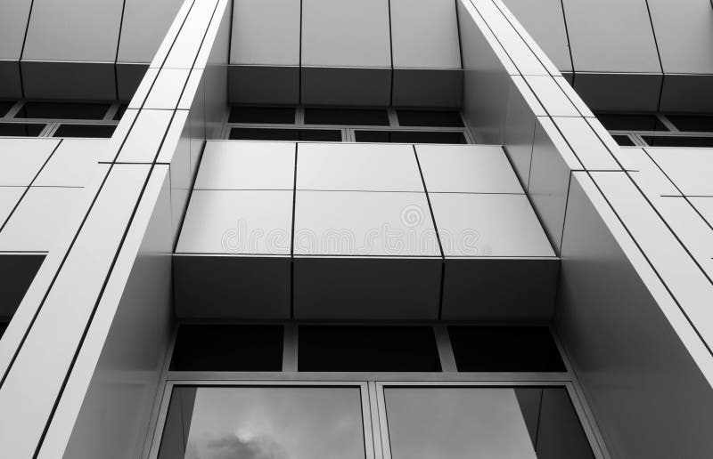 Modern Office Building Front Close Up Stock Photo - Image of bank, city ...